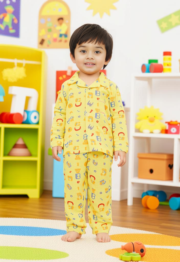 Teddy & Alphabet Kids Cotton Co-ord Set | Soft & Playful Outfit – The ...